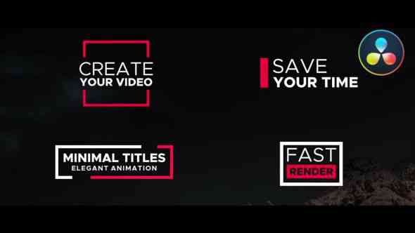 4 Free Titles Pack DaVinci Resolve Template Trends Logo